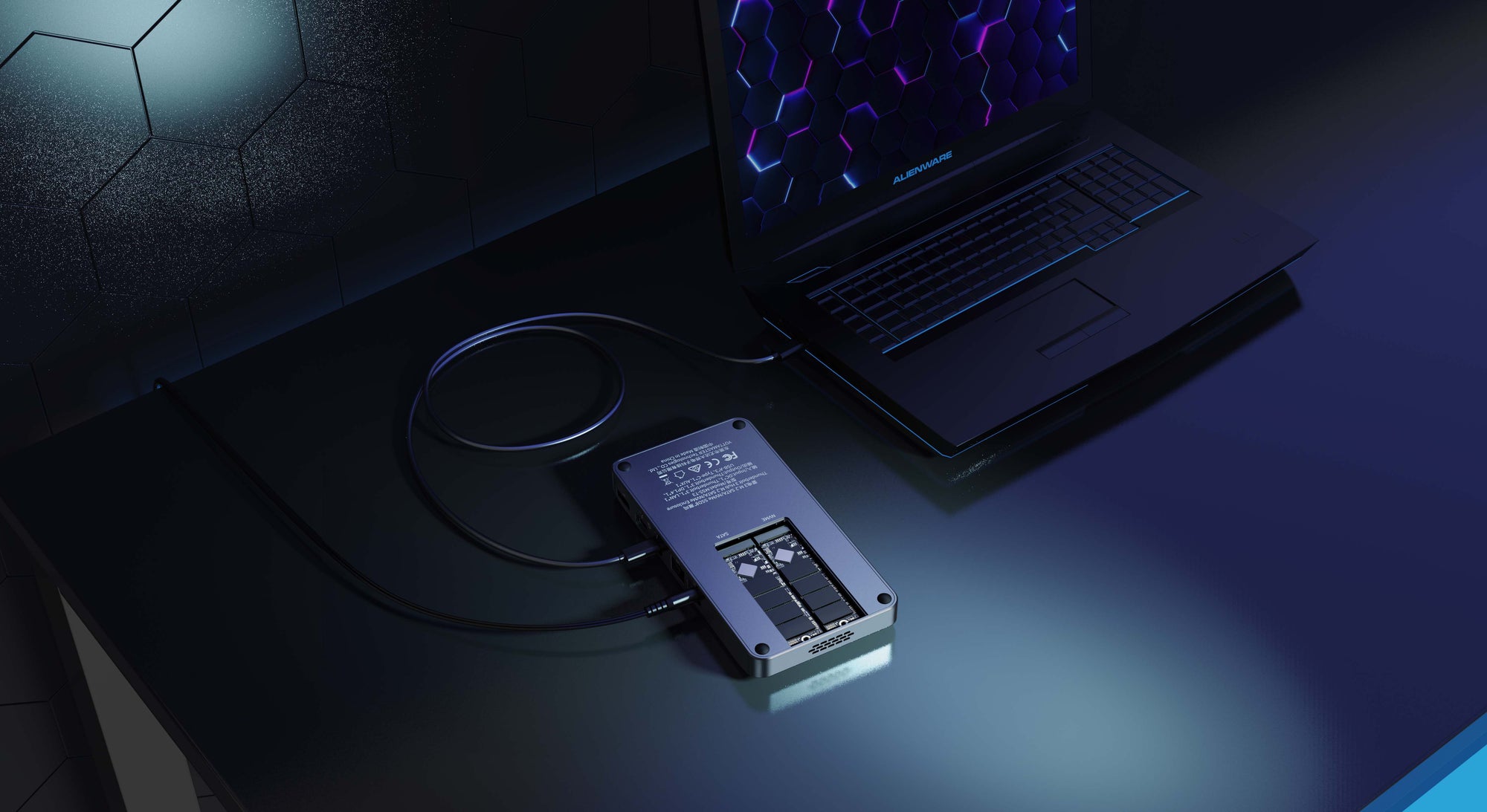 Dual Bay USB C NVMe Enclosure
