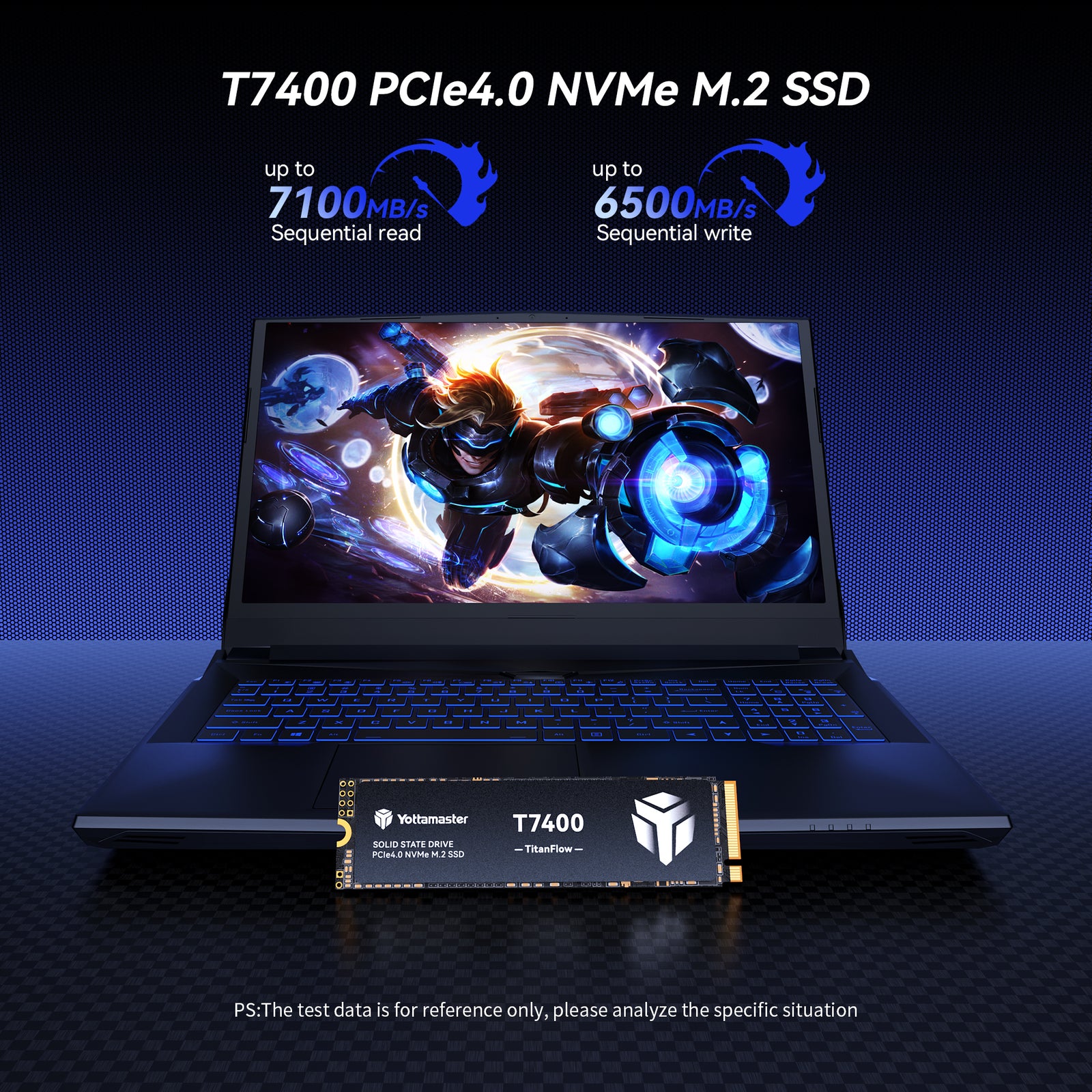 Yottamaster T7400 M.2 PCIe Gen4x4 NVMe SSD (Up to 7100MB/s,512GB-4TB)