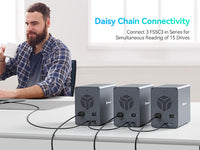 Yottamaster Y-Focus 5 Bay USB C Daisy Chain 270TB Monster Capacity Hard ...