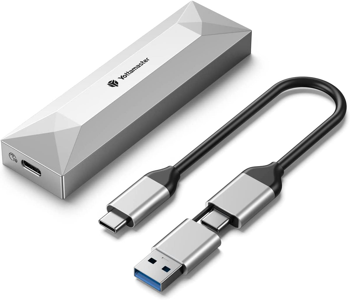 Yottamaster TR4 M.2 NVMe SATA Enclosure 10Gbps USB C External