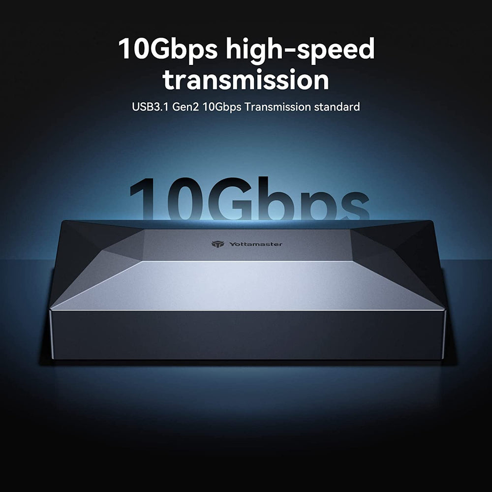Yottamaster TR4 M.2 NVMe SATA Enclosure 10Gbps USB C External