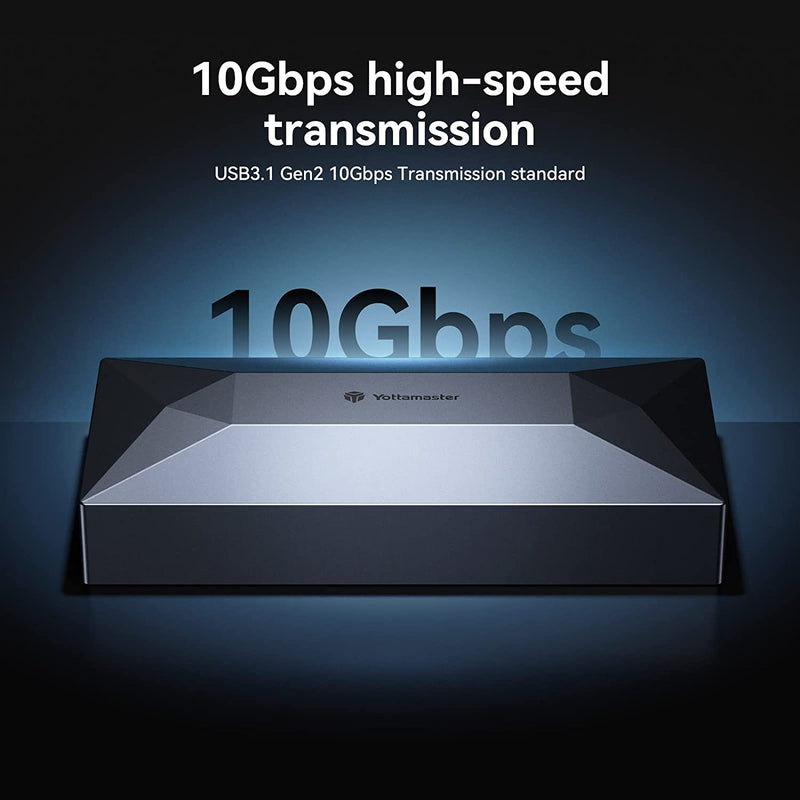 Yottamaster TR4 M.2 NVMe SATA Enclosure 10Gbps USB C External