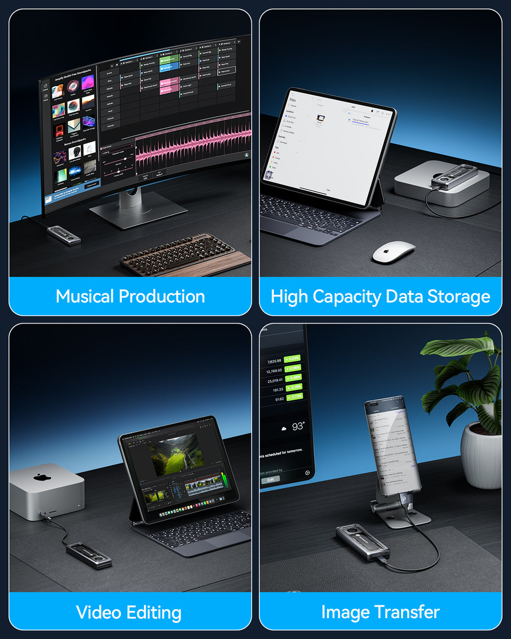 Yottamaster YACOM2 40Gbps USB4 M.2 NVMe SSD Enclosure with Cooling Fan