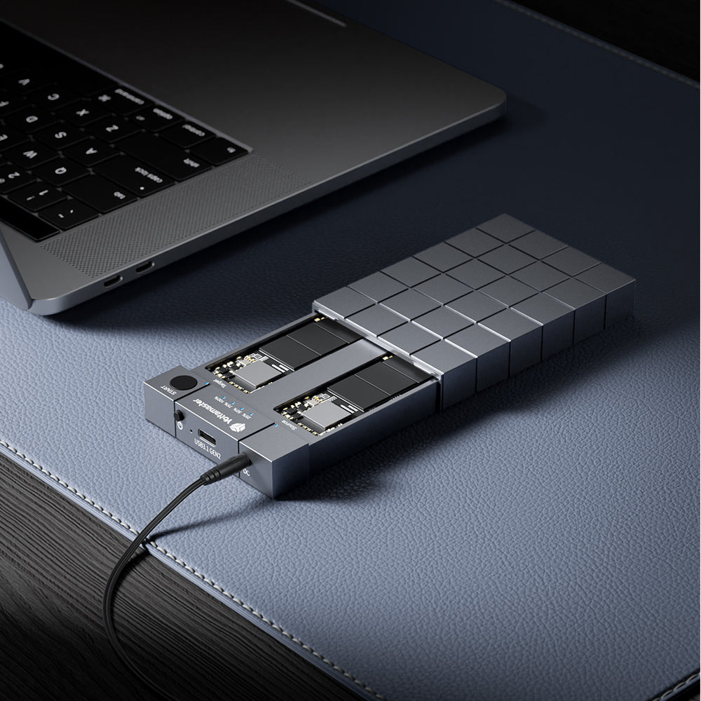 Dual Bay USB C NVMe Enclosure